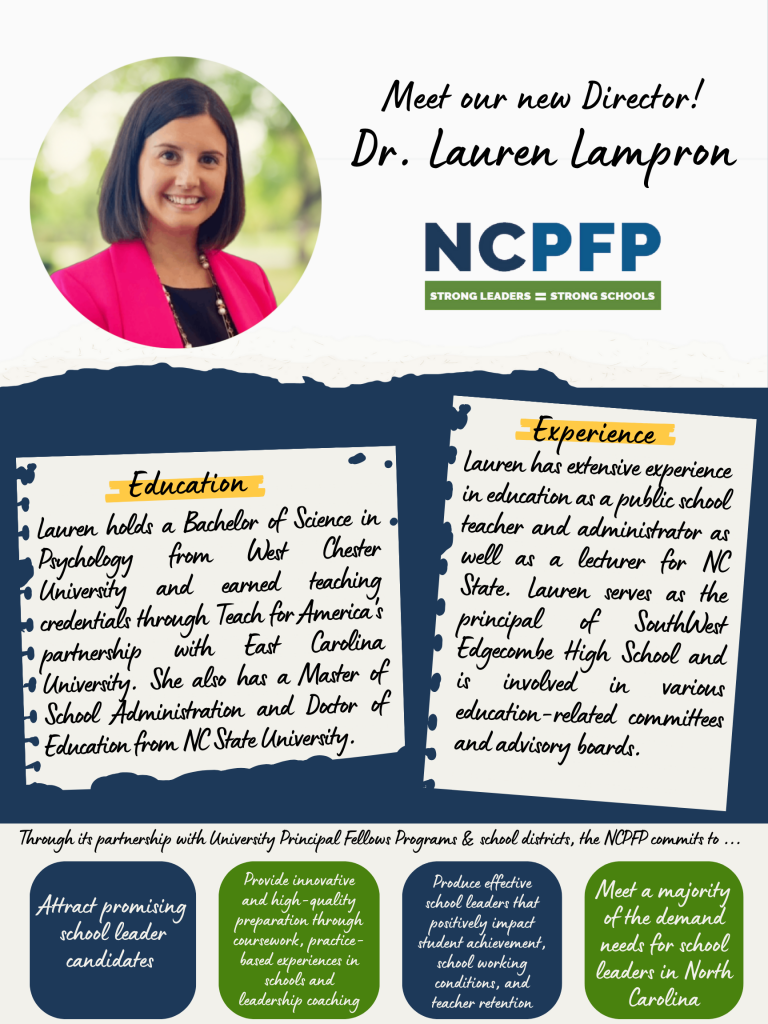 NC Principal Fellows Program – Strong Leaders = Strong Schools